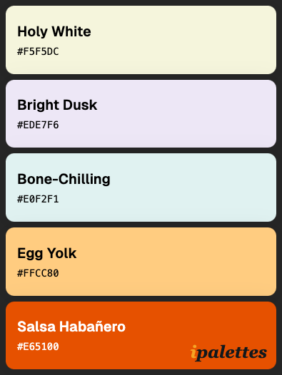 Desert Sands Color Palette and colors #F5F5DC #EDE7F6 #E0F2F1 #FFCC80 # ...