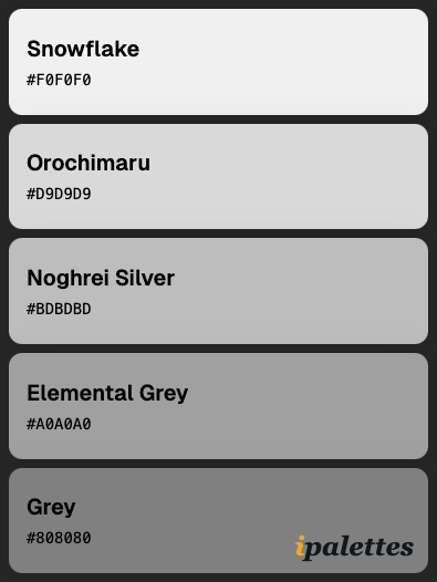 Behr silver bullet Color Palette and colors #F0F0F0 #D9D9D9 #BDBDBD # ...